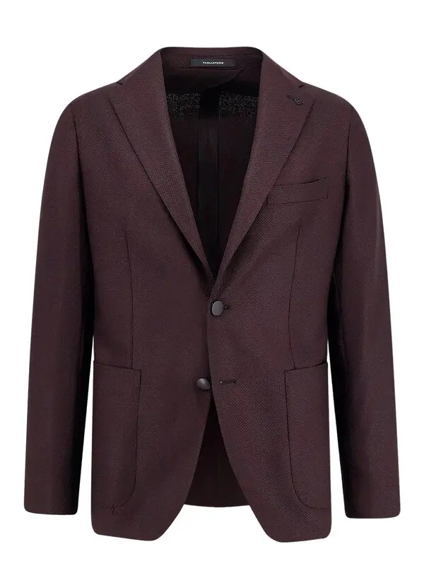 Tagliatore Singlebreasted Virgin Wool Blazer - Brown
