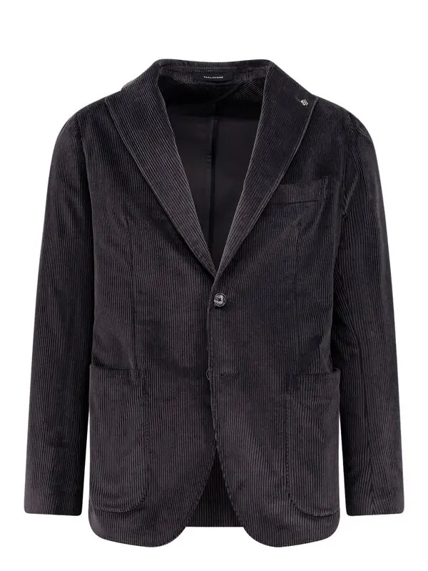 Tagliatore Singlebreasted Corduroy Blazer - Grey