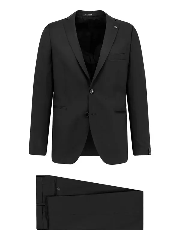 Tagliatore Singlebreasted Virgin Wool Suit - Black