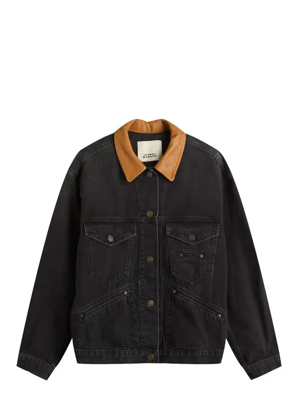 Isabel Marant Petunia Denim Jacket - Faded Black