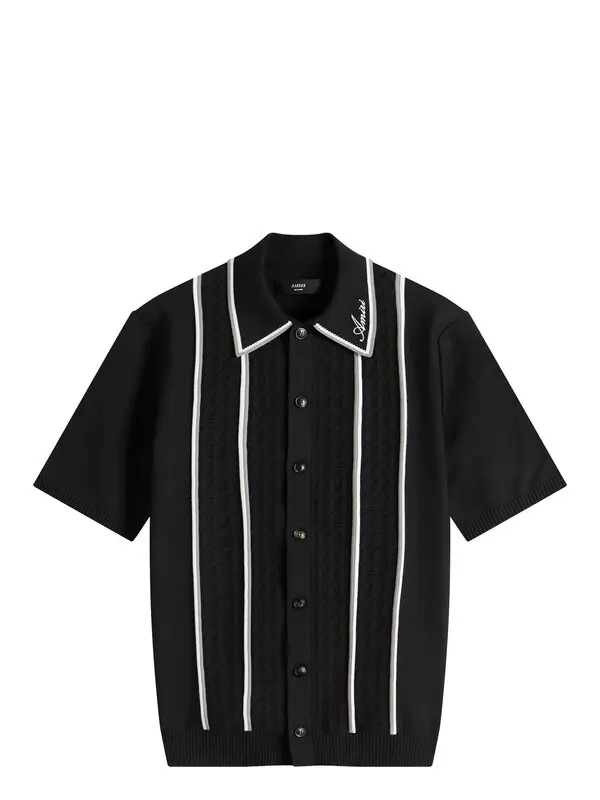 Amiri Script Stripe Shirt - Black