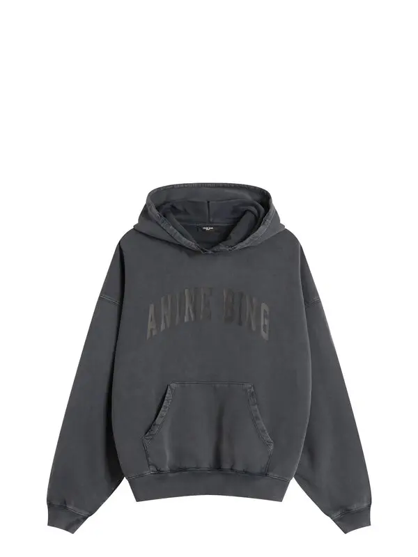 ANINE BING Harvey Hoodie - Dark Washed Black
