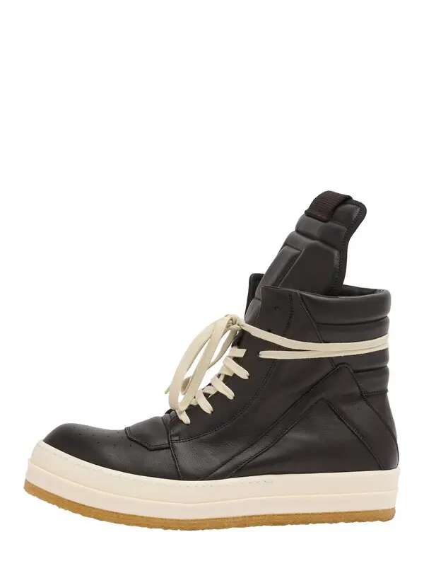 Rick Owens Creep Geobasket Sneaker - Black/milk