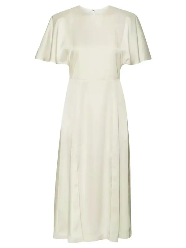 ROTATE BY BIRGER CHRISTENSEN Satin Slit Midi Dress - White