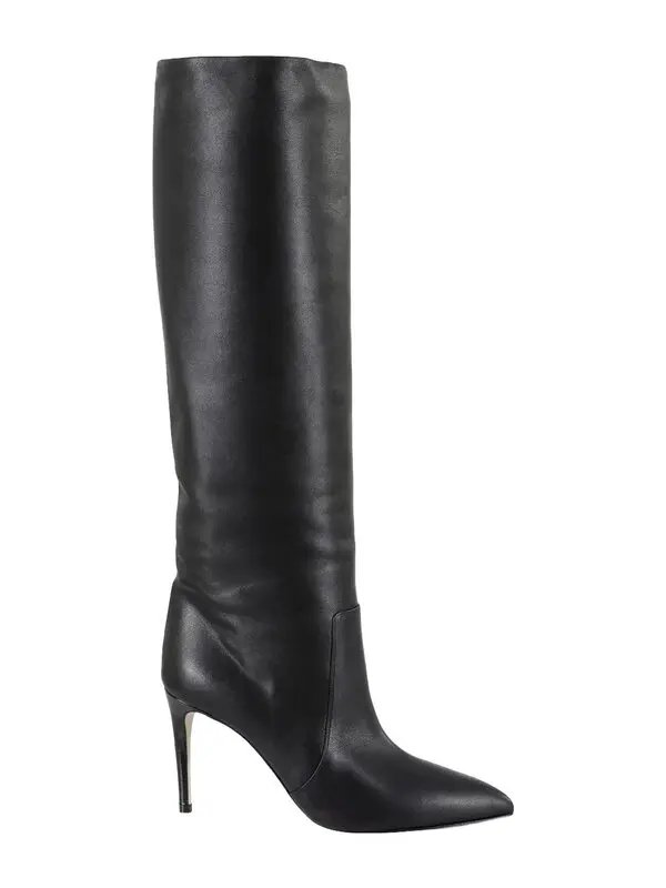 Paris Texas Leather Pointed-toe Knee-high Stiletto Boots - Black