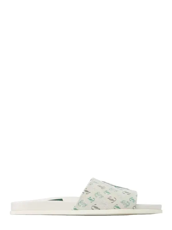 JIMMY CHOO X Malbon Graphic-print Slides - Neutrals