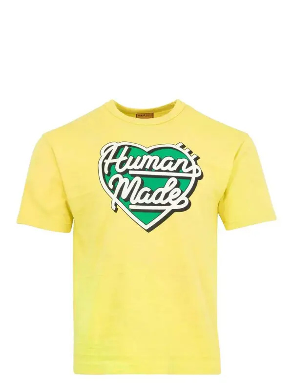 HUMAN MADE Heart-print T-shirt - Yellow