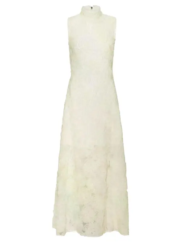 Remain Birger Christensen Floral Embroidered Maxi Dress - White