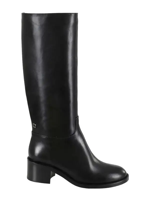CAREL Leather Block-heel Knee-high Boots - Black