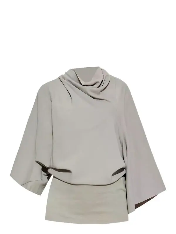 Rick Owens Draped Cowl-neck Top - Grey