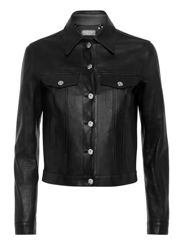Philipp Plein Embroidered Sheepskin Jacket - Black
