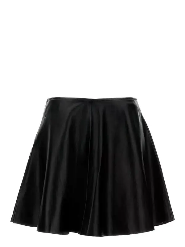 HAIKURE Leather Pleated Skirt - Black