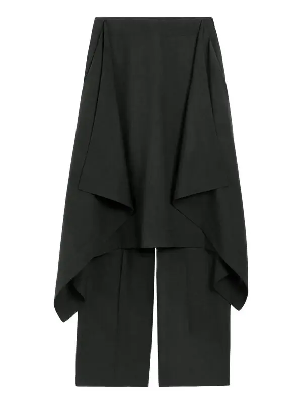 AMI Paris Layered Wool Trousers - Black