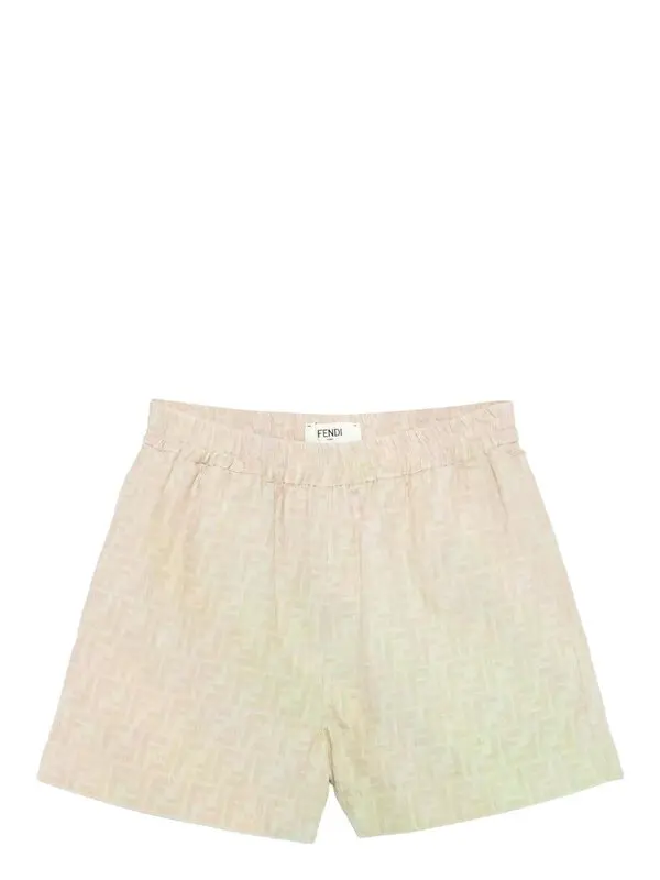 Fendi Ff-jacquard Shorts - Neutrals
