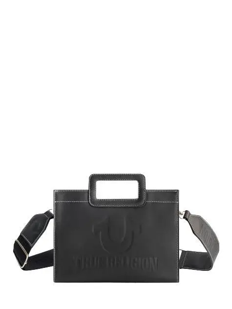 True Religion Horseshoe Motif Modern Tote - Black