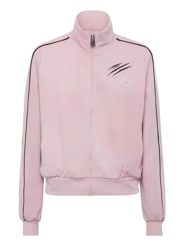 PLEIN SPORT Logo-patch Zip-up Jacket - Pink