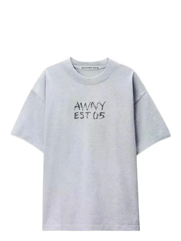 Alexander Wang Logo-print T-shirt - Grey
