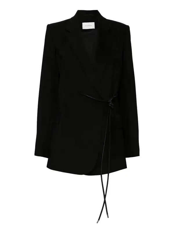 Sportmax Self-tie Blazer - Black