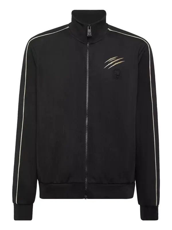 PLEIN SPORT Zip-up Bomber Jacket - Black