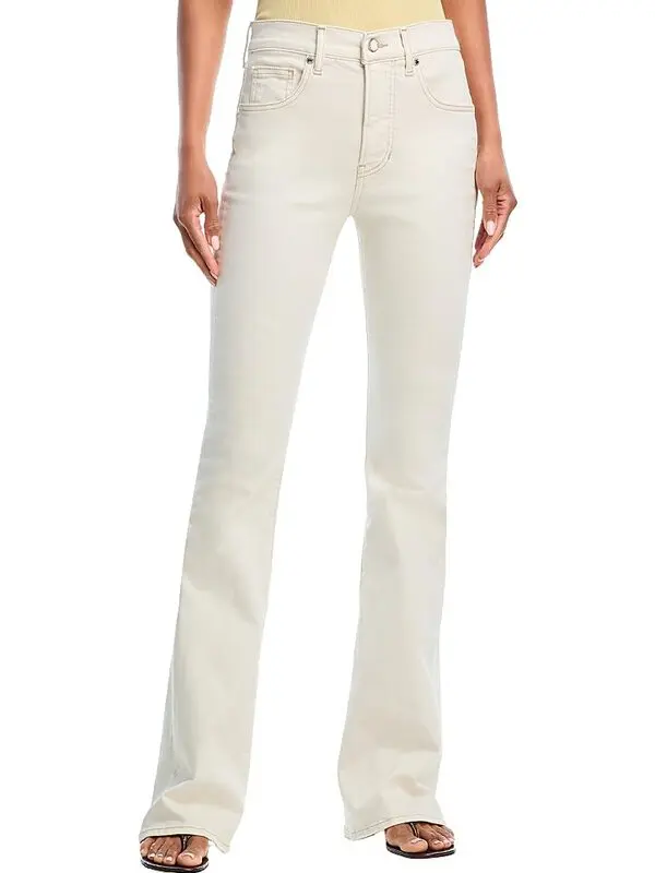 Veronica Beard Beverly High-rise Skinny Flare Jeans - Ecru