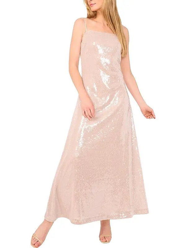 Ted Baker London Sequin Maxi Slip Dress - Praline