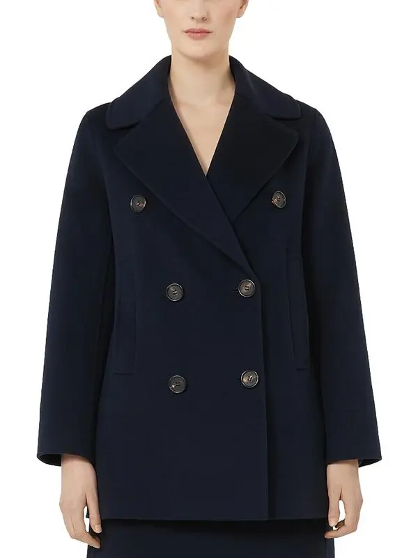 Max Mara Caban Pea Coat - Midnightbl
