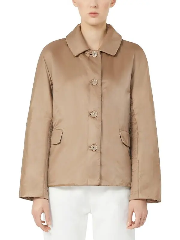 Max Mara Collared Quilted Jacket - Honey