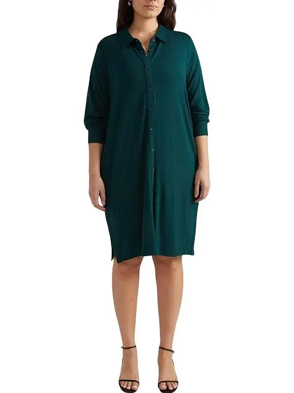Universal Standard Sally Knee Length Dress - Forest Green