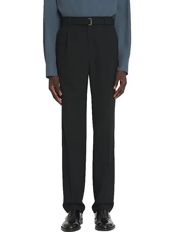 LANVIN Straight Fit Wool Pants - Black