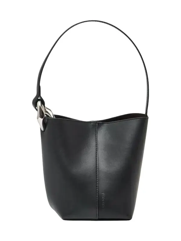 JW Anderson Leather Bucket Bag - Black