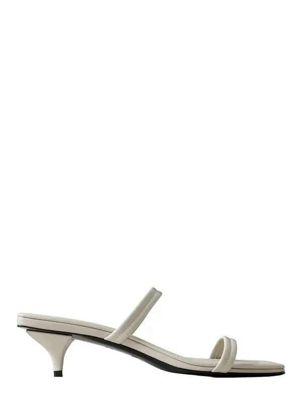 ST. AGNI Leather Strappy Sandals - Neutrals