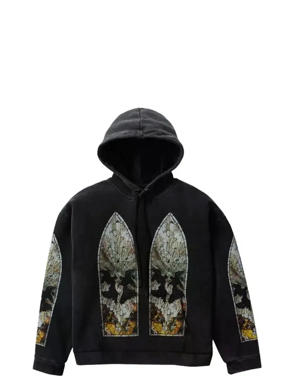 WHO DECIDES WAR BY EV BRAVADO Matrimony Stained-glass Hoodie - Black