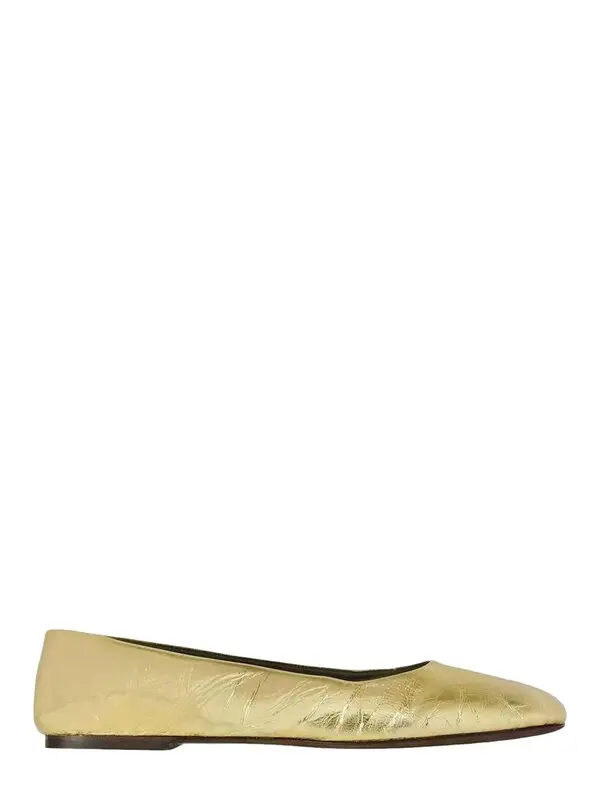 THE ROW Metallic-effect Ballerinas - Gold