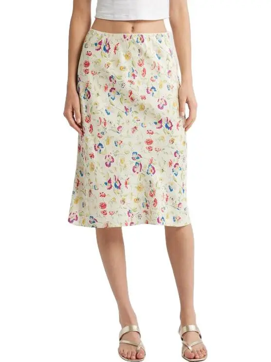 DÔEN Elowette Floral Silk-blend Skirt - Windswept Blooms