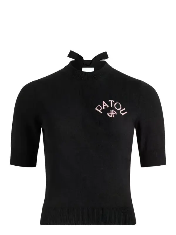 Patou Logo-embroidered Sweater - Black