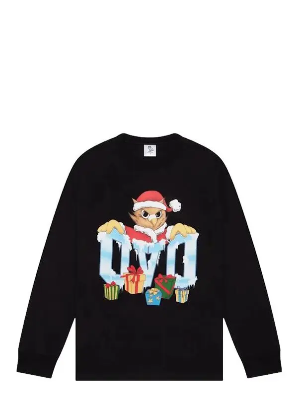 OVO Santa Owl Long Sleeve T-shirt - Black