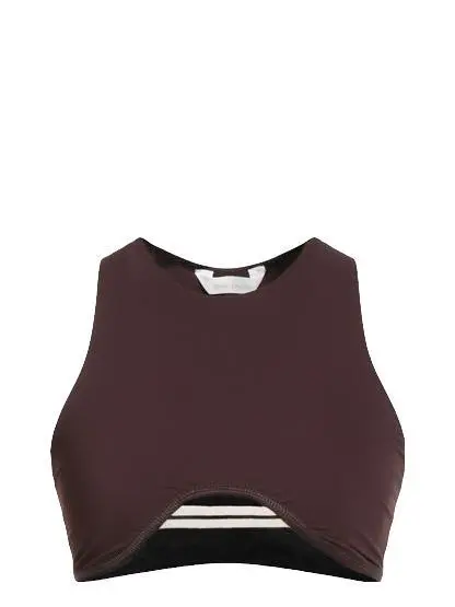 Palm Angels Cropped Sleeveless Top - Dark Brown
