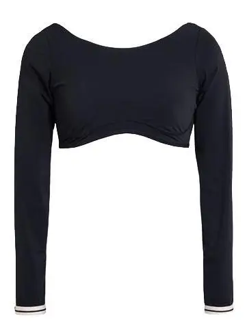 Palm Angels Knit Trimmed Crop Top - Black