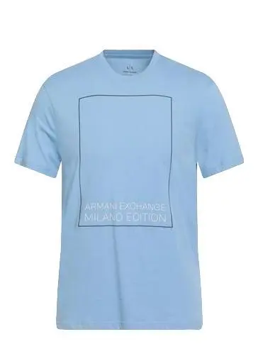 Armani Exchange T-shirt Sky Size Cotton - Blue