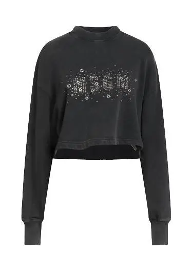 MSGM Cotton French Terry Sweatshirt - Black