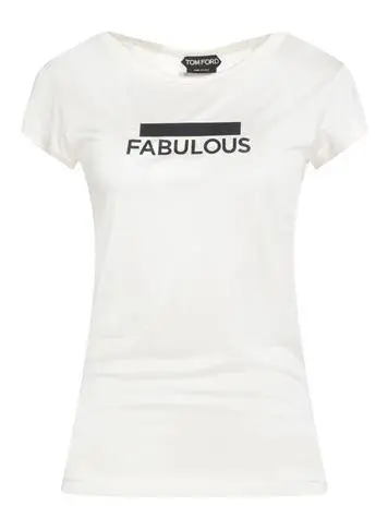 TOM FORD Printed Silk T-shirt - Off White