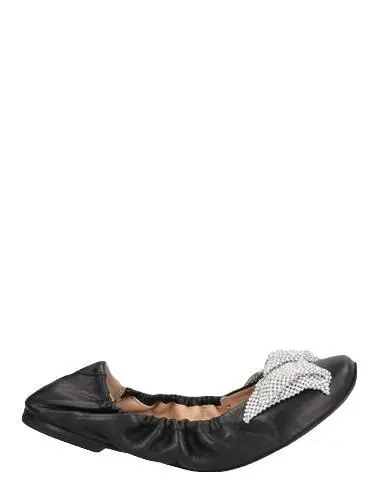 Casadei Leather Ballet Flats - Black