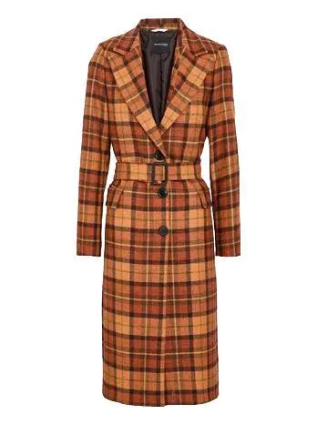 MARCIANO Wool Belted Coat - Brown