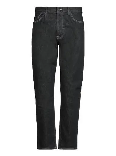 Karl Lagerfeld Straight-leg Jeans With Embroidered Logo - Black