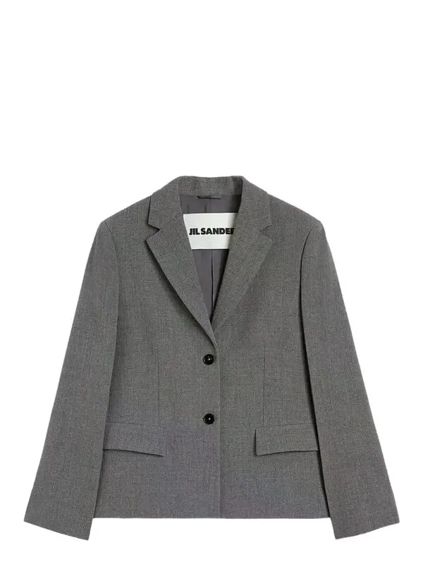 JIL SANDER Mélange-effect Blazer - Grey