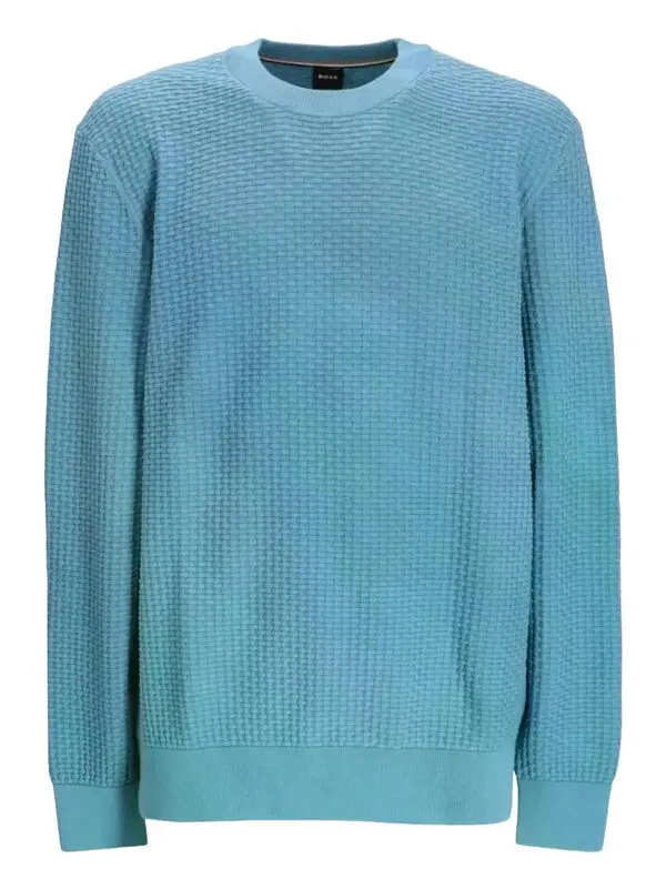 BOSS Cotton Crew-neck Sweater - Blue