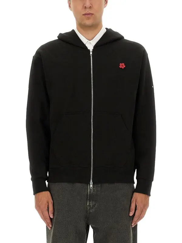Kenzo Full Zip Hoodie - Black
