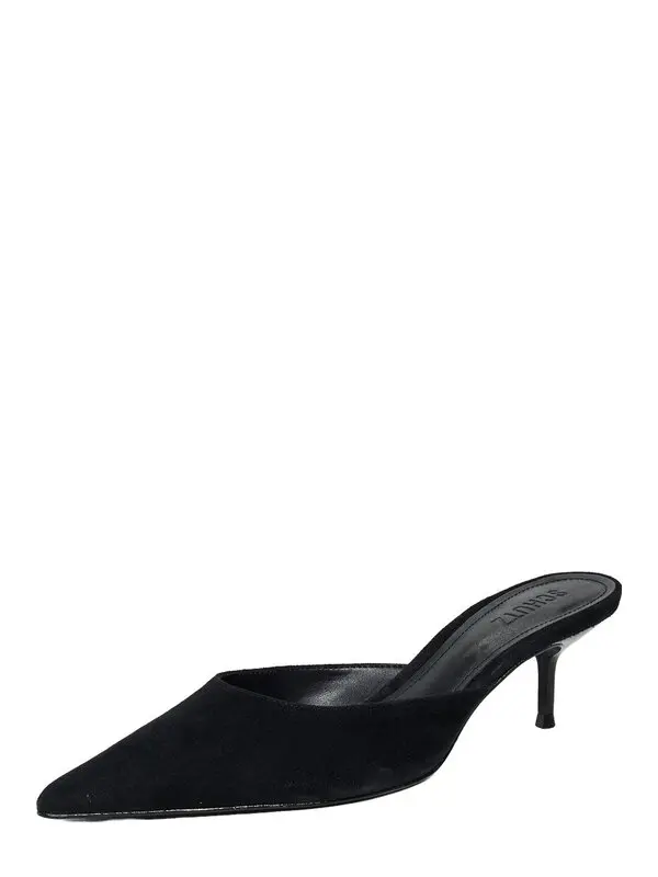 Schutz Julie Kitten Heel Mules - Black