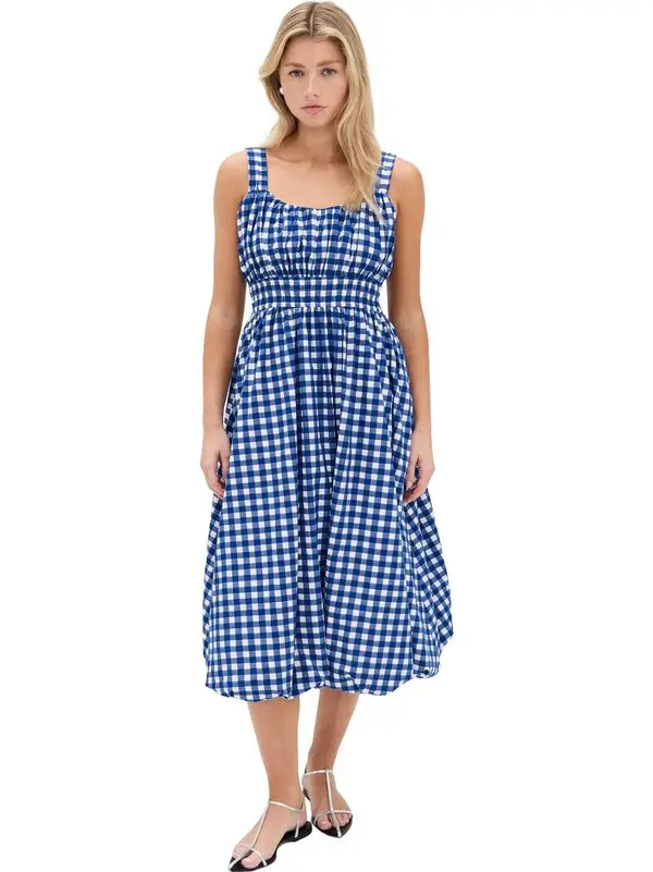 Sea Neci Gingham Tank Dress - Navy