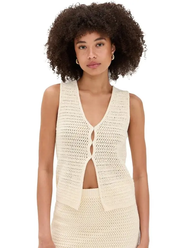 Astr The Label Taimi Sweater Vest - Natural
